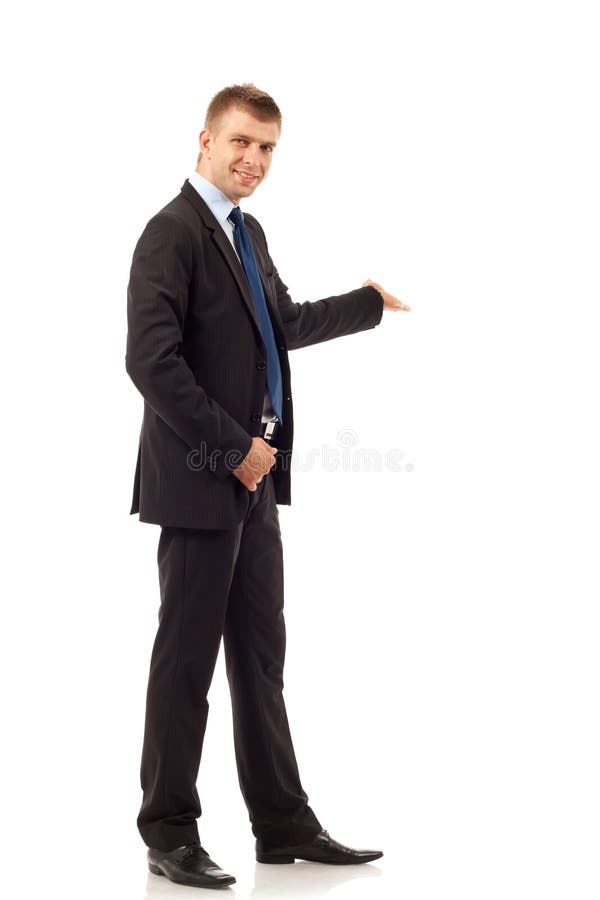 Happy Business Man Giving Presentation Stock Photo - Image of good ...