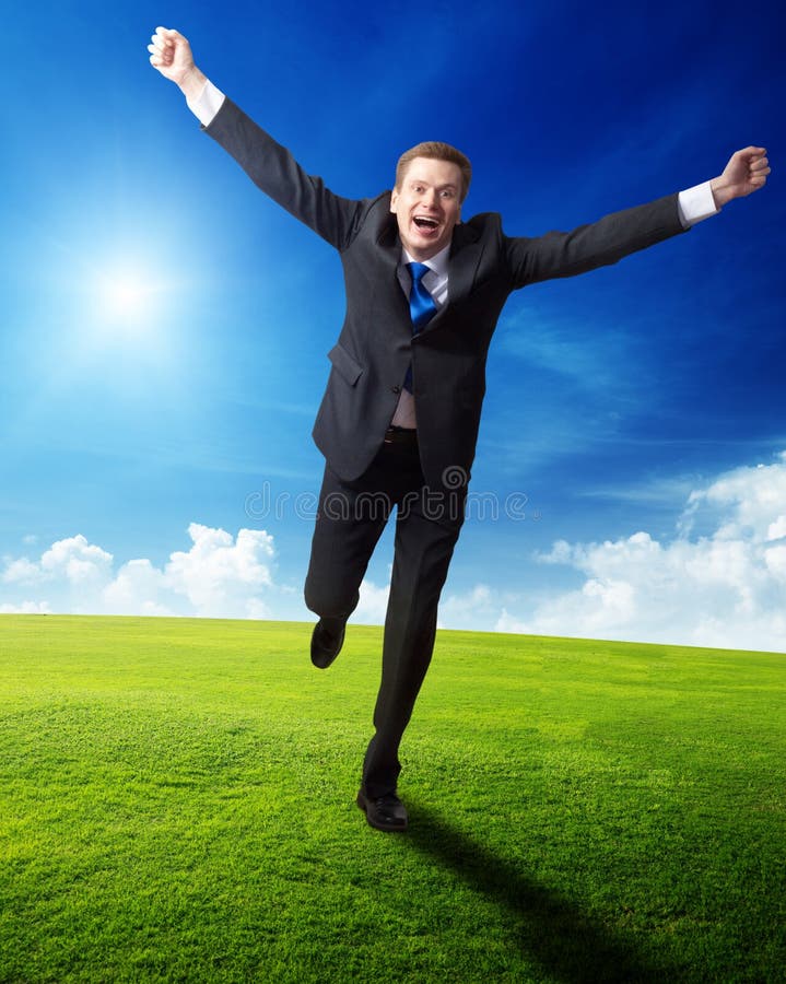 Smiling man stock image. Image of success, relax, outdoor - 8578721