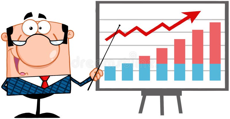 Happy Business Manager with Pointer Stock Vector - Illustration of ...