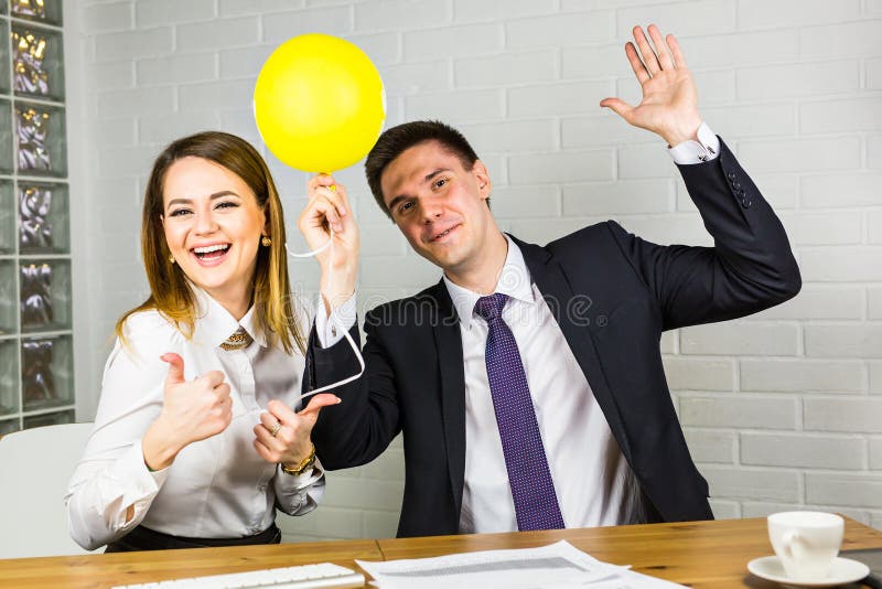 Happy Business People Having Fun in Office Stock Image - Image of ...