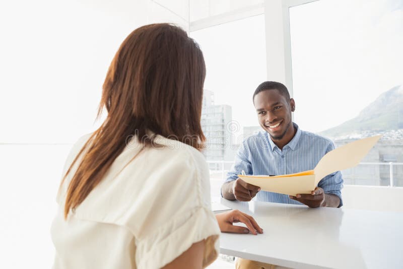 Happy Business People Interacting Together Stock Image - Image of ...