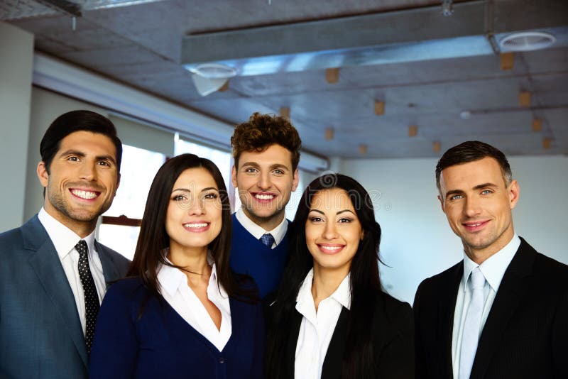 Happy Business People Standing Stock Photo - Image of ...
