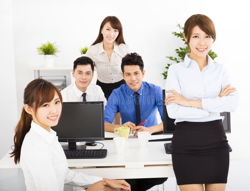 Happy Business People Working in the Office Stock Photo - Image of ...