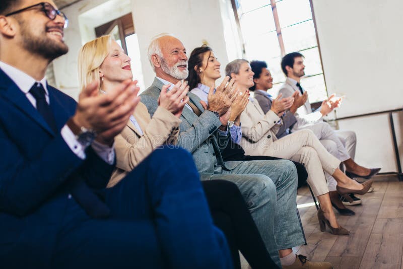 Business Team Applauding after Successful Group Meeting Stock Image ... Business Team Applauding after Successful Group Meeting Stock Image ...