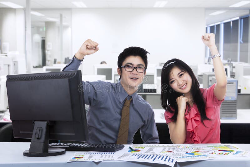 Happy Business Team Expressing Success Stock Photo - Image of business ...