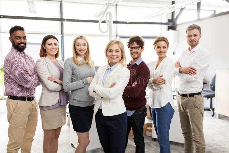 Happy Business Team in Office Stock Image - Image of pregnant ...
