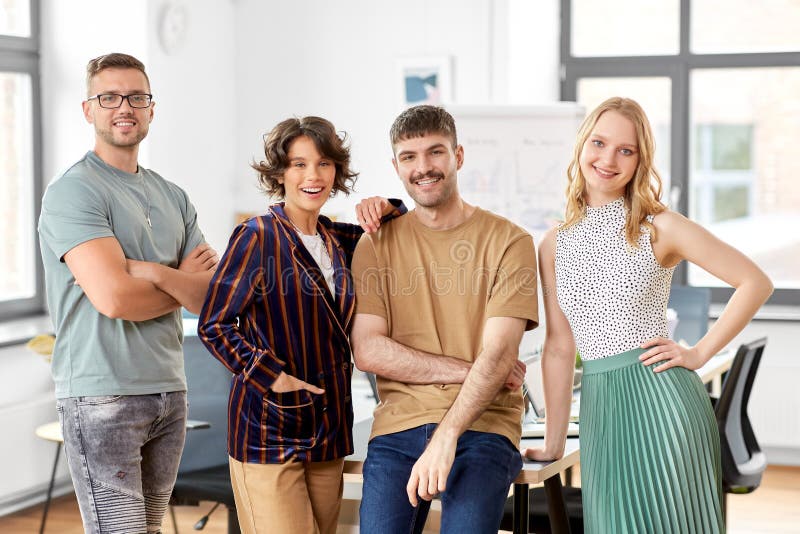 Happy Business Team at Office Stock Photo - Image of person ...