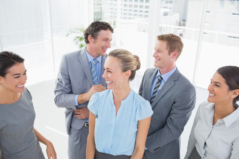 Happy Business Team Smiling at Each Other Stock Image - Image of ...