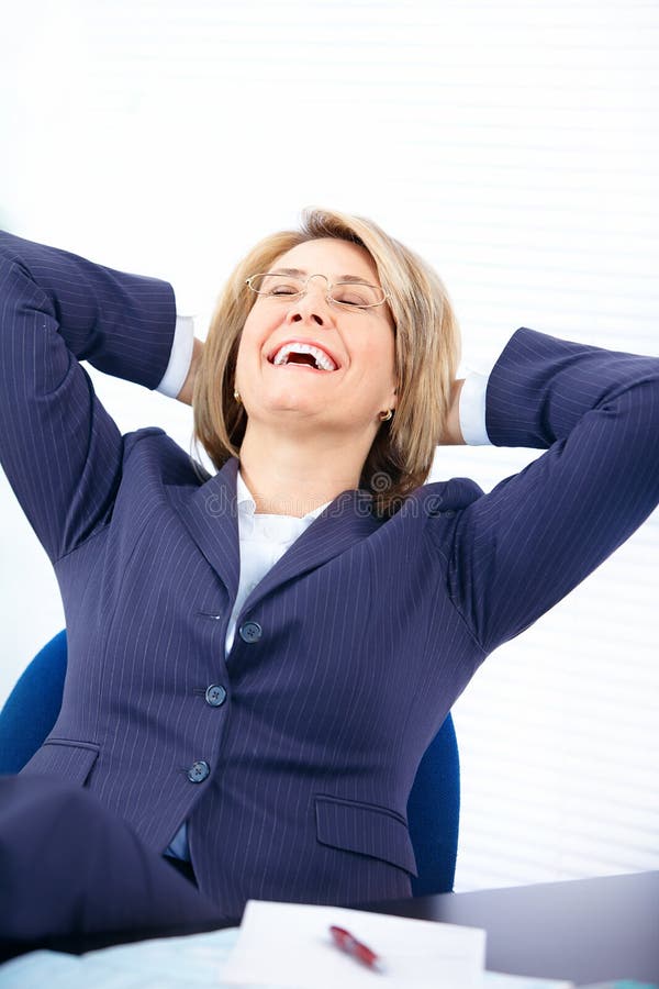 Happy business woman stock photo. Image of assistant - 16980270