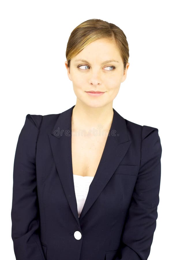 Happy Business Woman Smiling Stock Image - Image of blond, beautiful ...