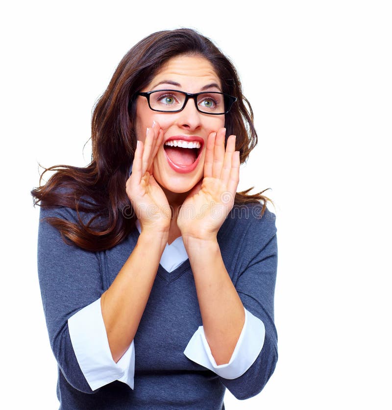Surprisingly Happy stock photo. Image of cheerful, laugh - 3521882