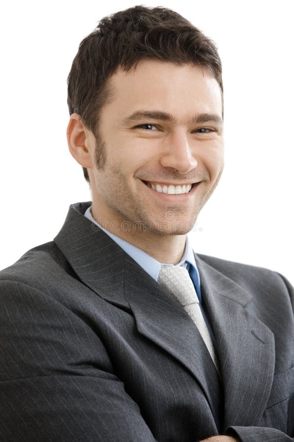 Happy businessman stock image. Image of hand, attire - 10741869