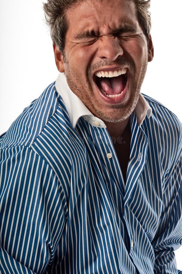 Angry Man Knocking on Red Door Stock Image - Image of male, hand: 9871051