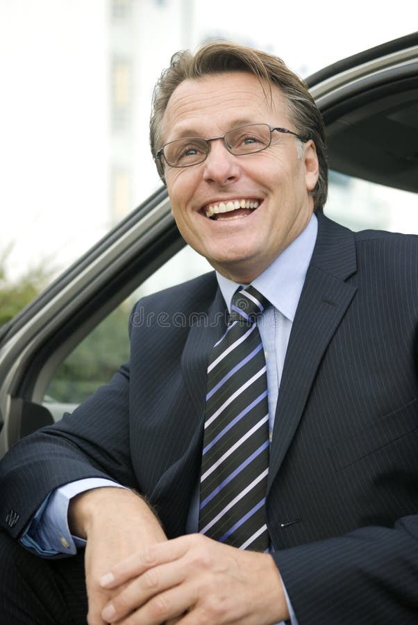 Happy businessman stock image. Image of glasses, cheerful - 7219363