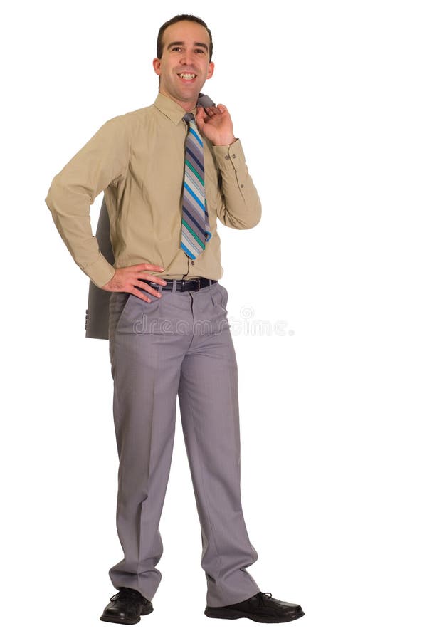 Happy Businessman, Full body portrait of a happy businessman model