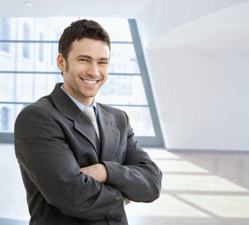 Happy businessman stock image. Image of career, formal - 8659127
