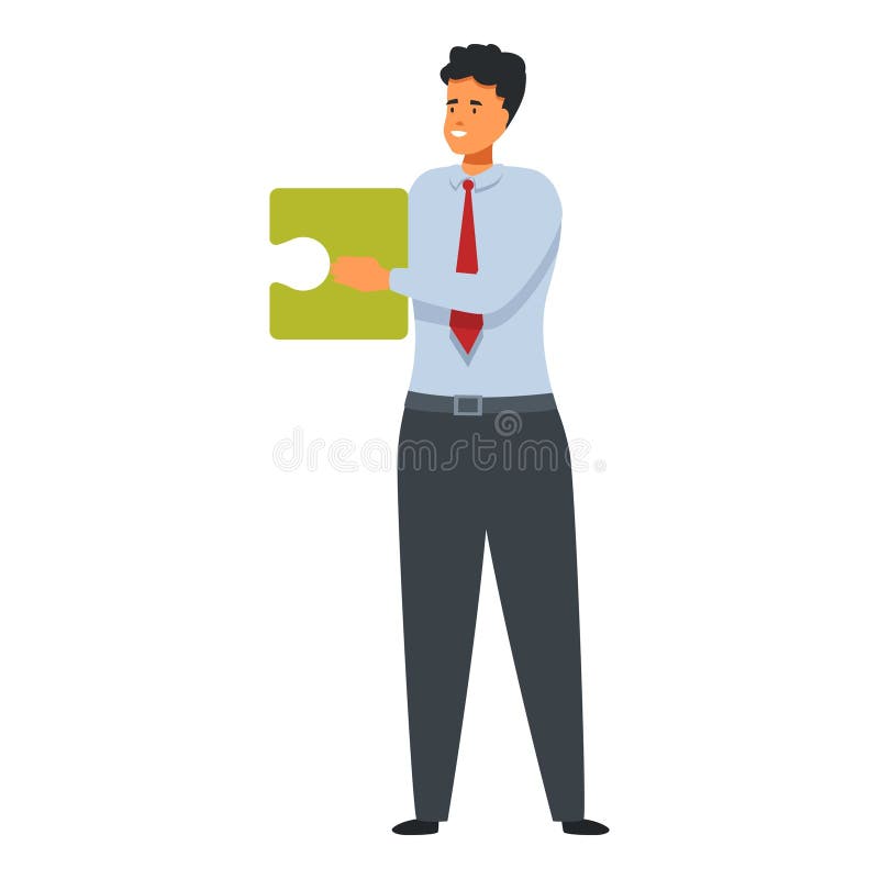 Happy Businessman Holding a Puzzle Piece, Business Solution Concept ... Happy Businessman Holding a Puzzle Piece, Business Solution Concept ...