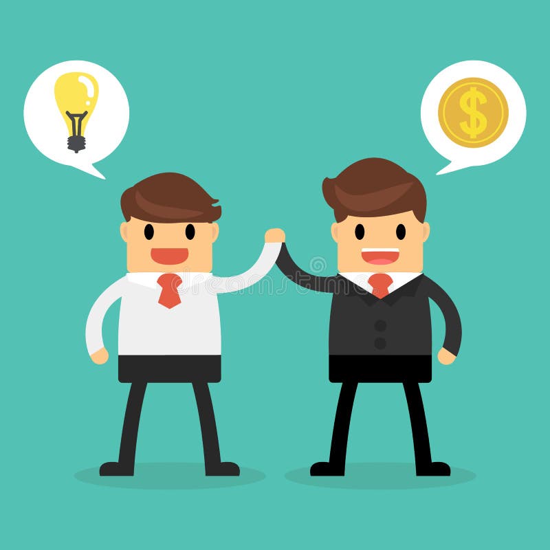 Happy Businessman Make a Deal about the Business. Stock Vector ...