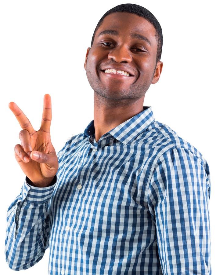 122 Black Man Making Peace Sign Stock Photos - Free & Royalty-Free ...