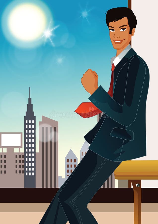Happy Businessman. Vector Illustration Decorative Design Stock Vector ...