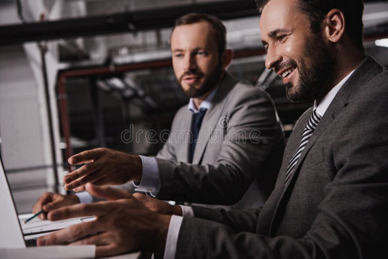 Happy Businessmen in Formal Wear Stock Image - Image of profession ...