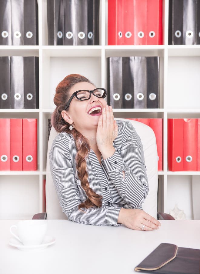 Happy businesswoman laugh stock image. Image of accomplishment - 93165751