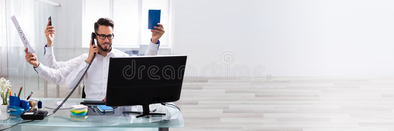 Happy Busy Honey Bee Buzzing and Searching for Nectar Hovering Above ...