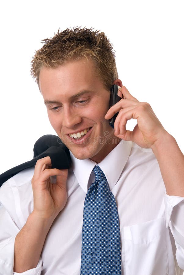 Happy Call stock photo. Image of happy, jacket, shirt - 4006888
