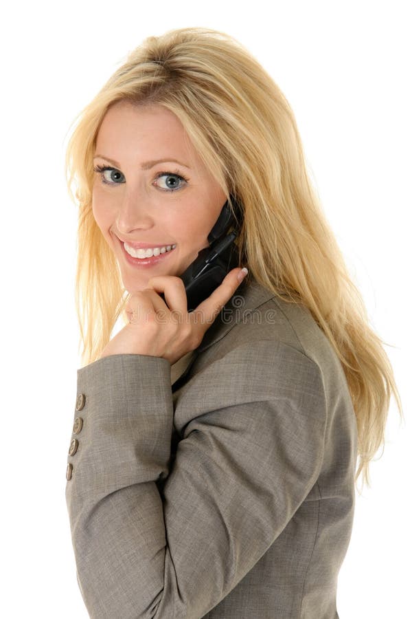 Happy Call stock photo. Image of business, beauty, caucasian - 5714866