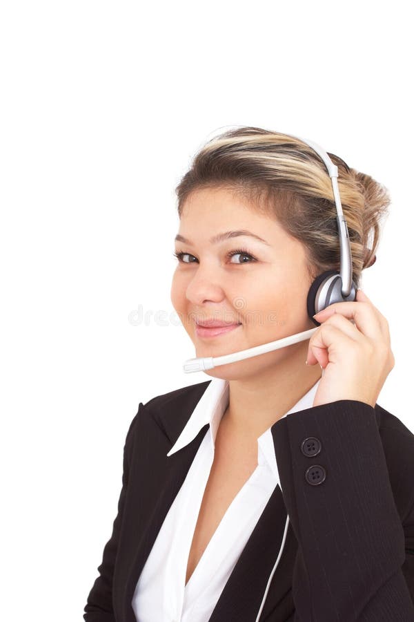 Happy call center stock photo. Image of looking, client - 1375136