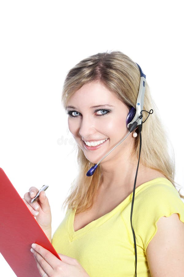 Call center agent stock photo. Image of female, beautiful - 29767004