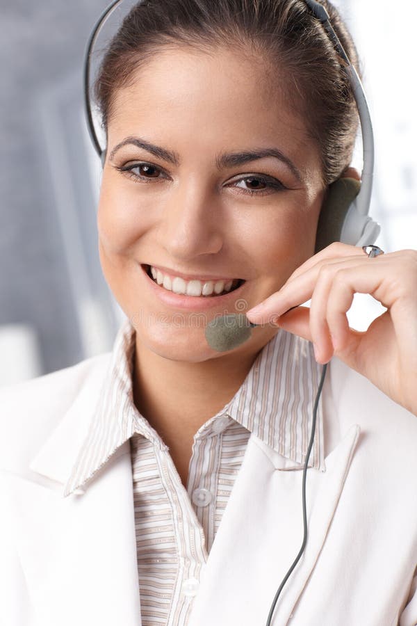 Happy Operator stock image. Image of close, happy, customer - 1039165