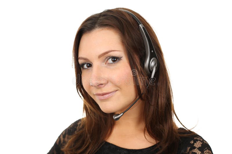 Happy callcenter agent stock image. Image of caucasian - 27509813