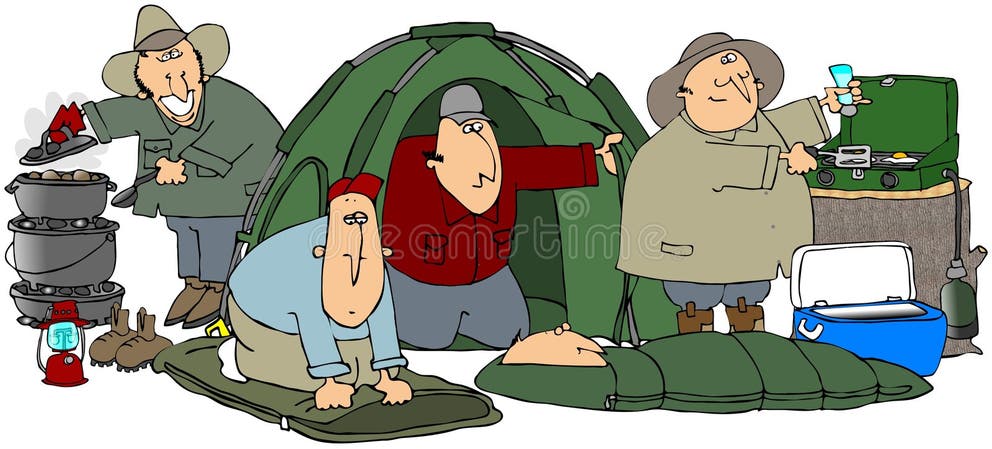 Cartoon Happy Campers Stock Illustrations – 149 Cartoon Happy Campers ...