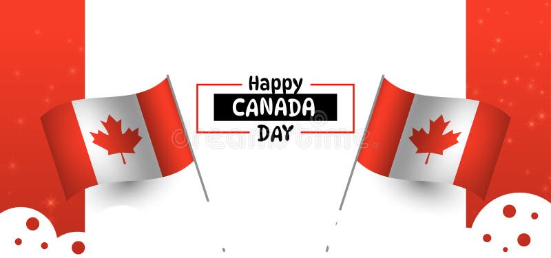 Happy Canada Day Background, Red and White Colors Stock Vector ...