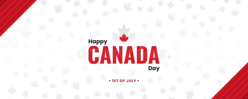 Happy Canada Day Celebration. Red and White Color Based Design Stock ...