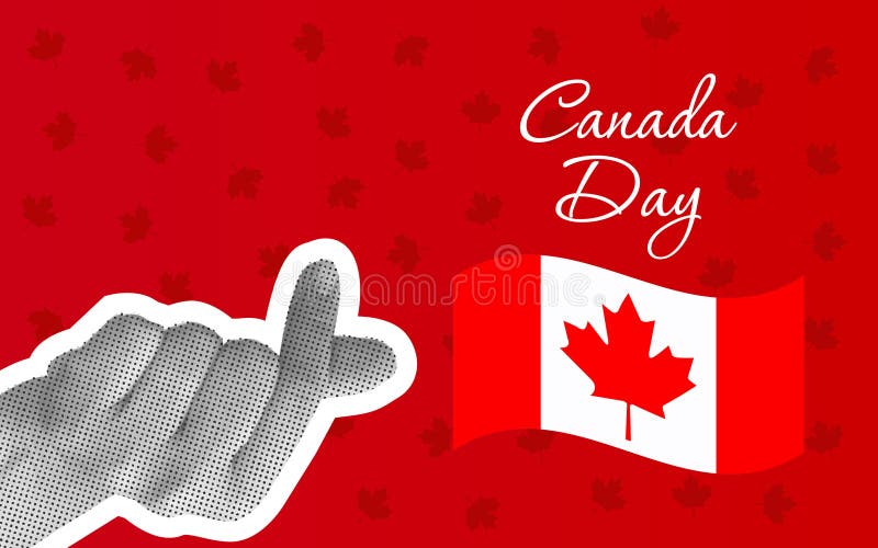 Happy Canada Day. the Flag of Canada Stock Illustration - Illustration ...