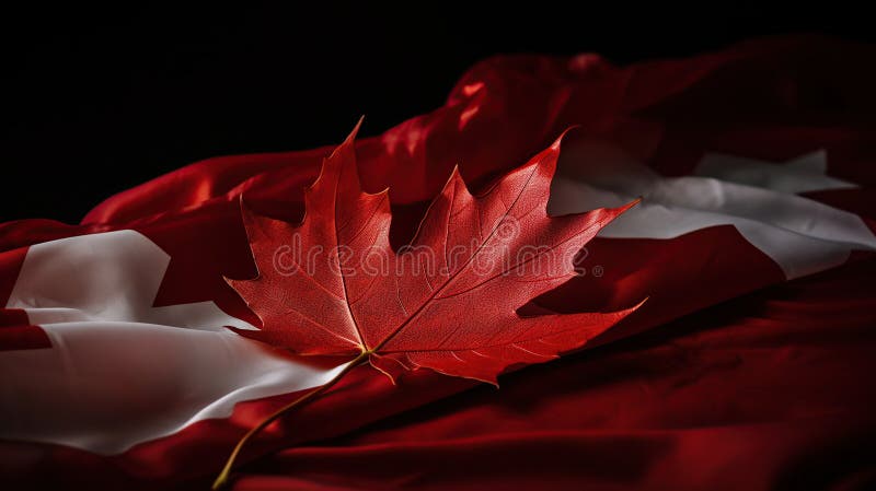 Happy Canada Day with Canada Flag Background, Generative Ai Stock ...