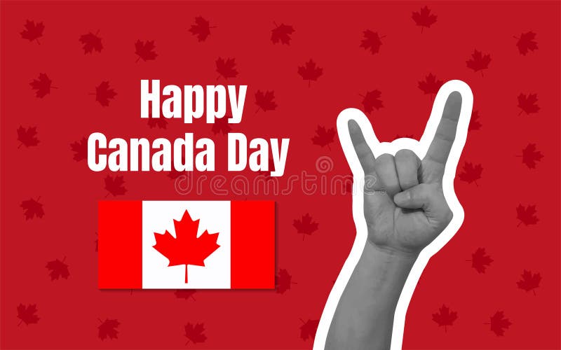 Happy Canada Day. the Flag of Canada Stock Illustration - Illustration ...