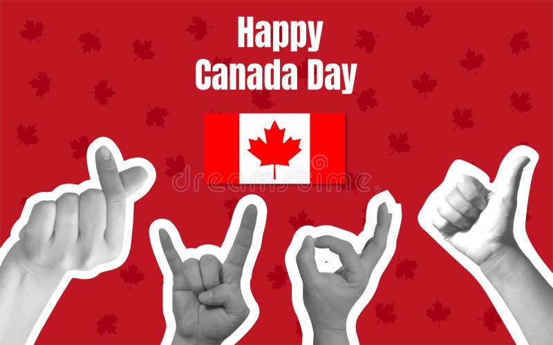 Happy Canada Day. the Flag of Canada Stock Vector - Illustration of ...