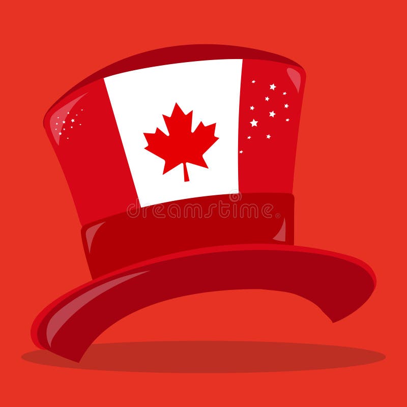 Happy Canada Day Hat 15 stock vector. Illustration of vector - 198988051