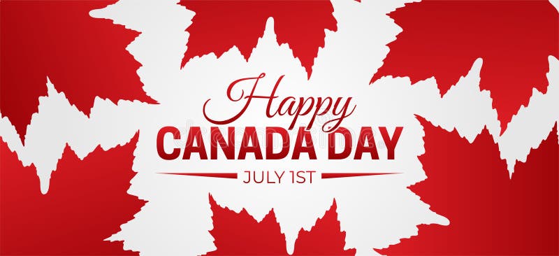 Happy Canada Day Illustration Background Banner Stock Vector ...