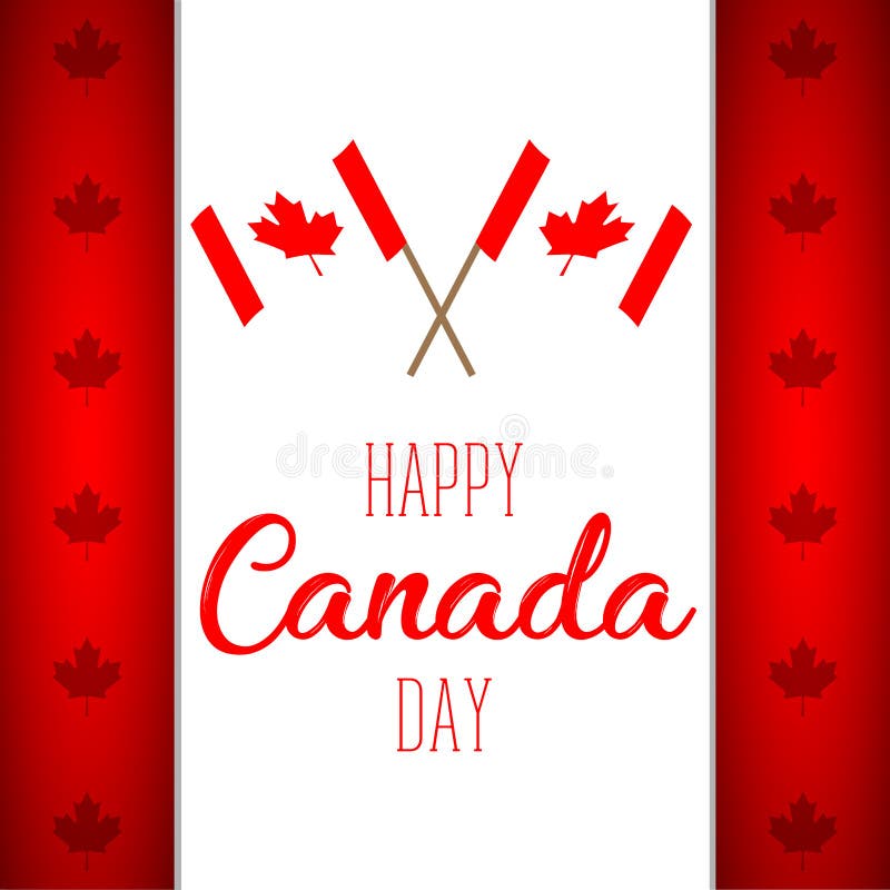 Happy canada day stock vector. Illustration of sign - 118734724