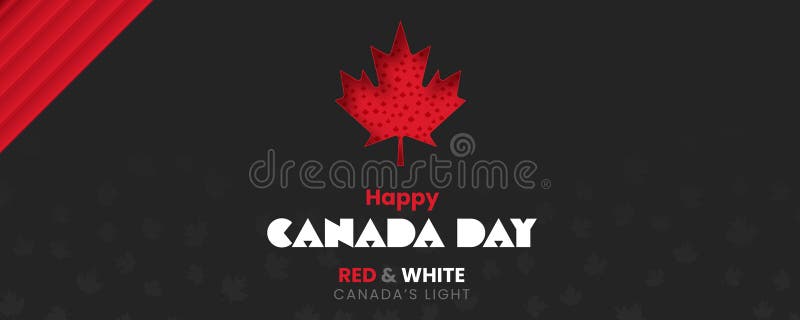 Happy Canada Day Themed Design Based on Red, Grey and White Colors ...