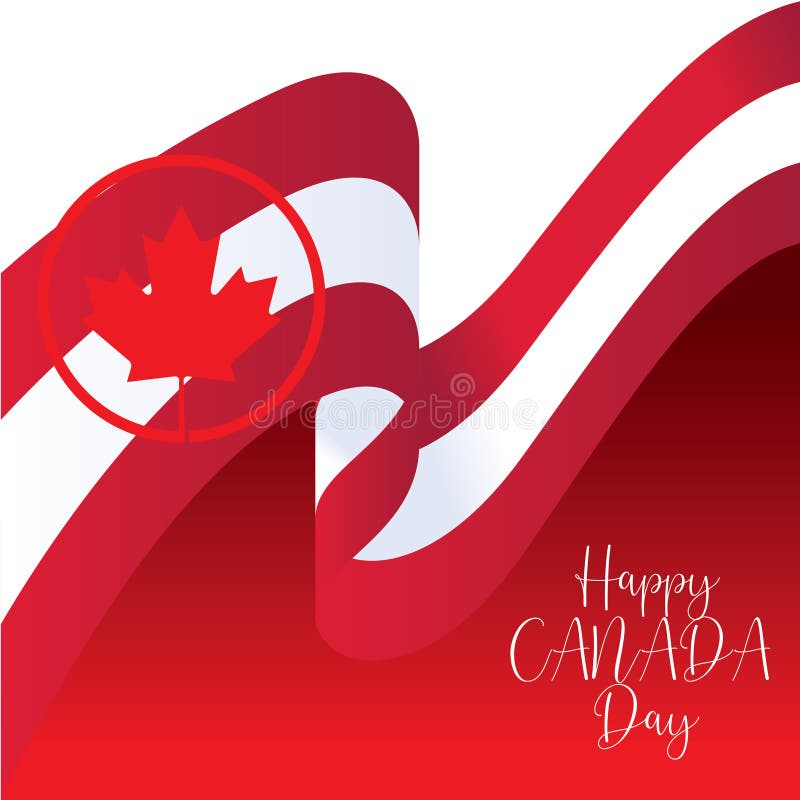 Happy Canada Day Vector Template - Vector Stock Vector - Illustration ...