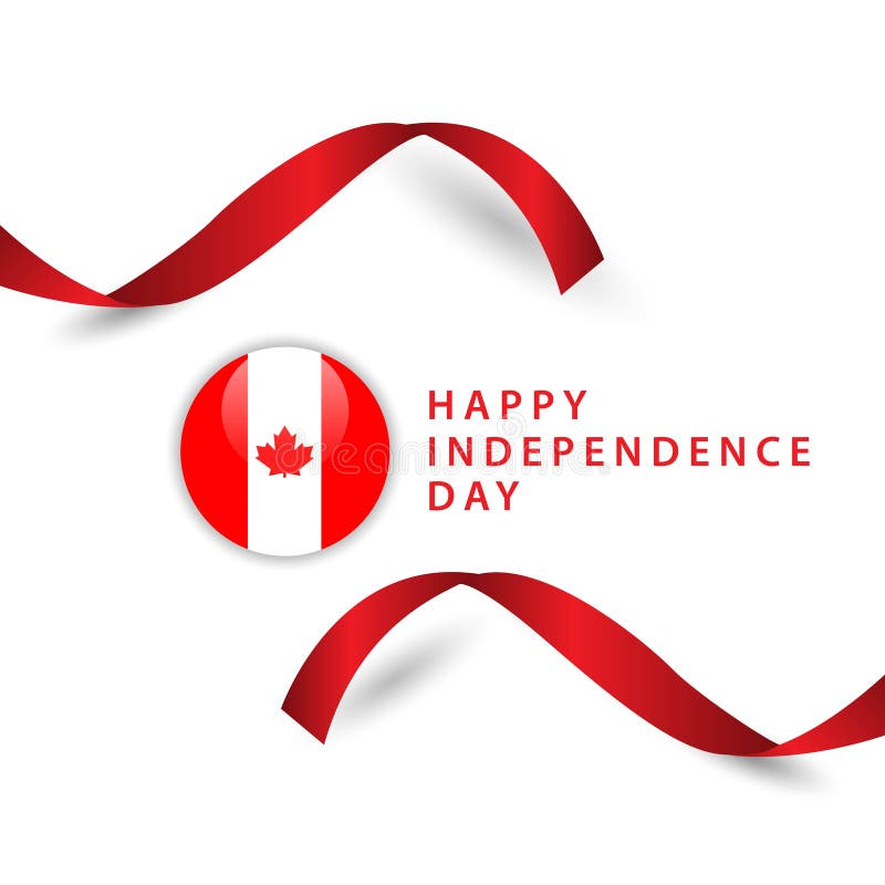 Happy Canada Independent Day Vector Template Design Illustration Stock ...