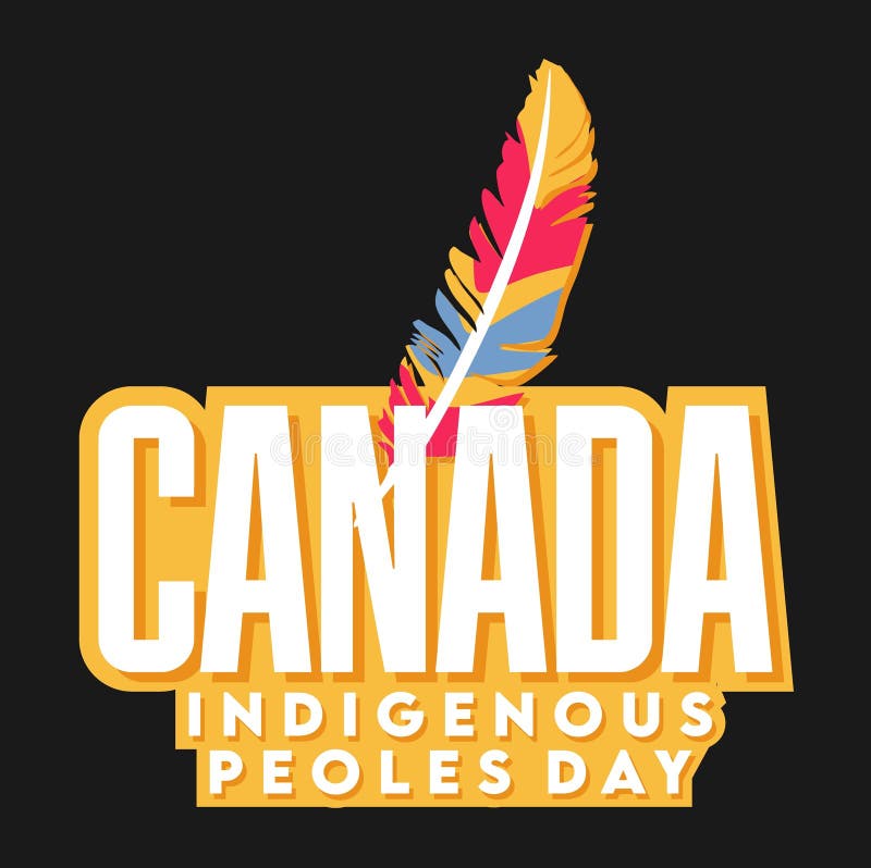 Happy Canada Indigenous Peoples Day for All Stock Illustration ...