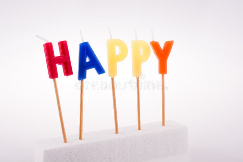 Happy birthday candles stock photo. Image of kids, isolated - 145964944