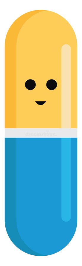 Happy Capsule, Illustration, Vector Stock Vector - Illustration of ...