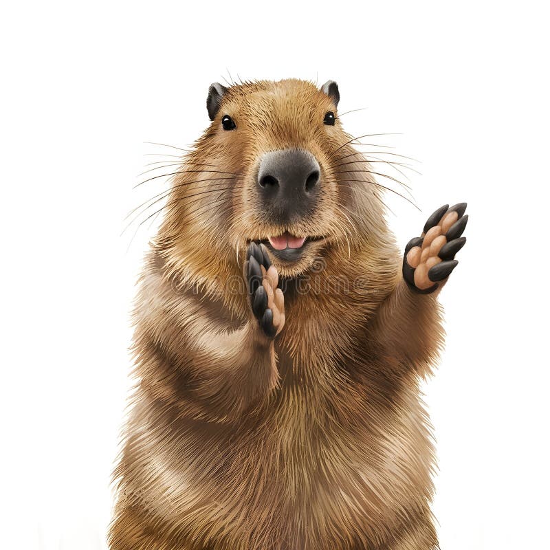Happy Capybara stock illustration. Illustration of capibara - 320235340